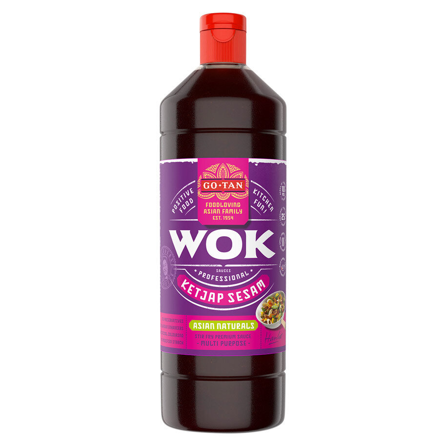KETJAP SESAM ASIAN NATURALS - WOK SAUCE - 1 LITER - BY GO - TAN, 11,49