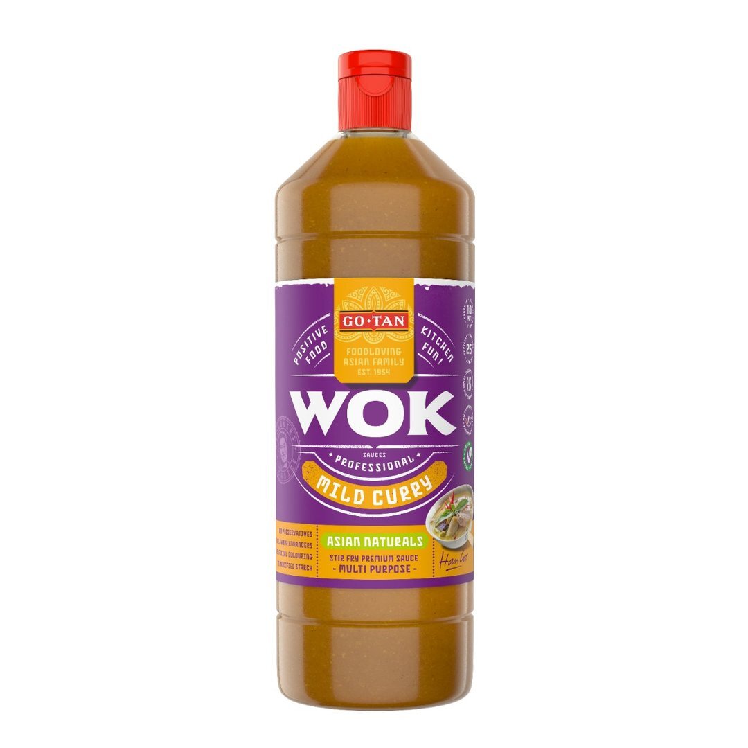 MILD CURRY ASIAN NATURALS - WOK SAUCE - 1 LITER - BY GO-TAN, 11,49