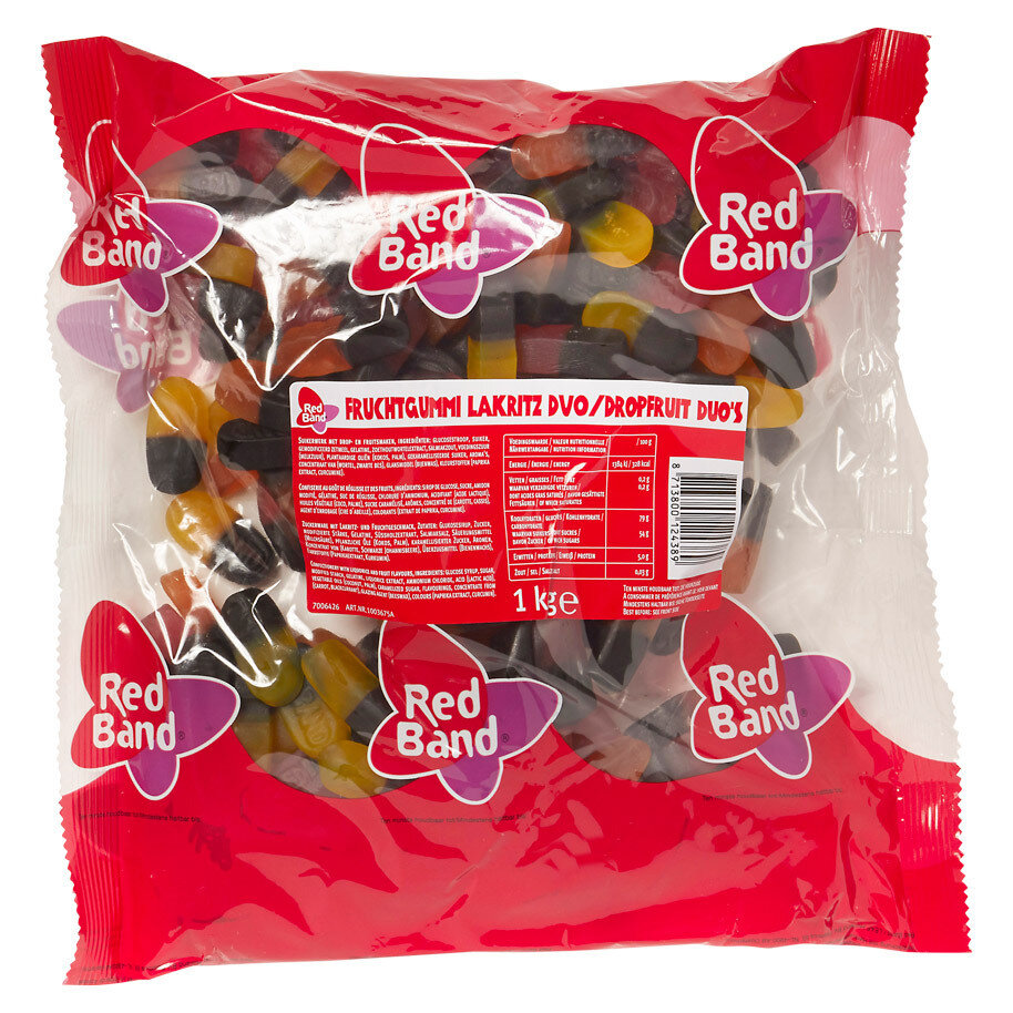 MEGAPACK DROPFRUIT DUO`S - 1 KG - FRUCHTGUMMILAKRITZ BY RED BAND, 10,99